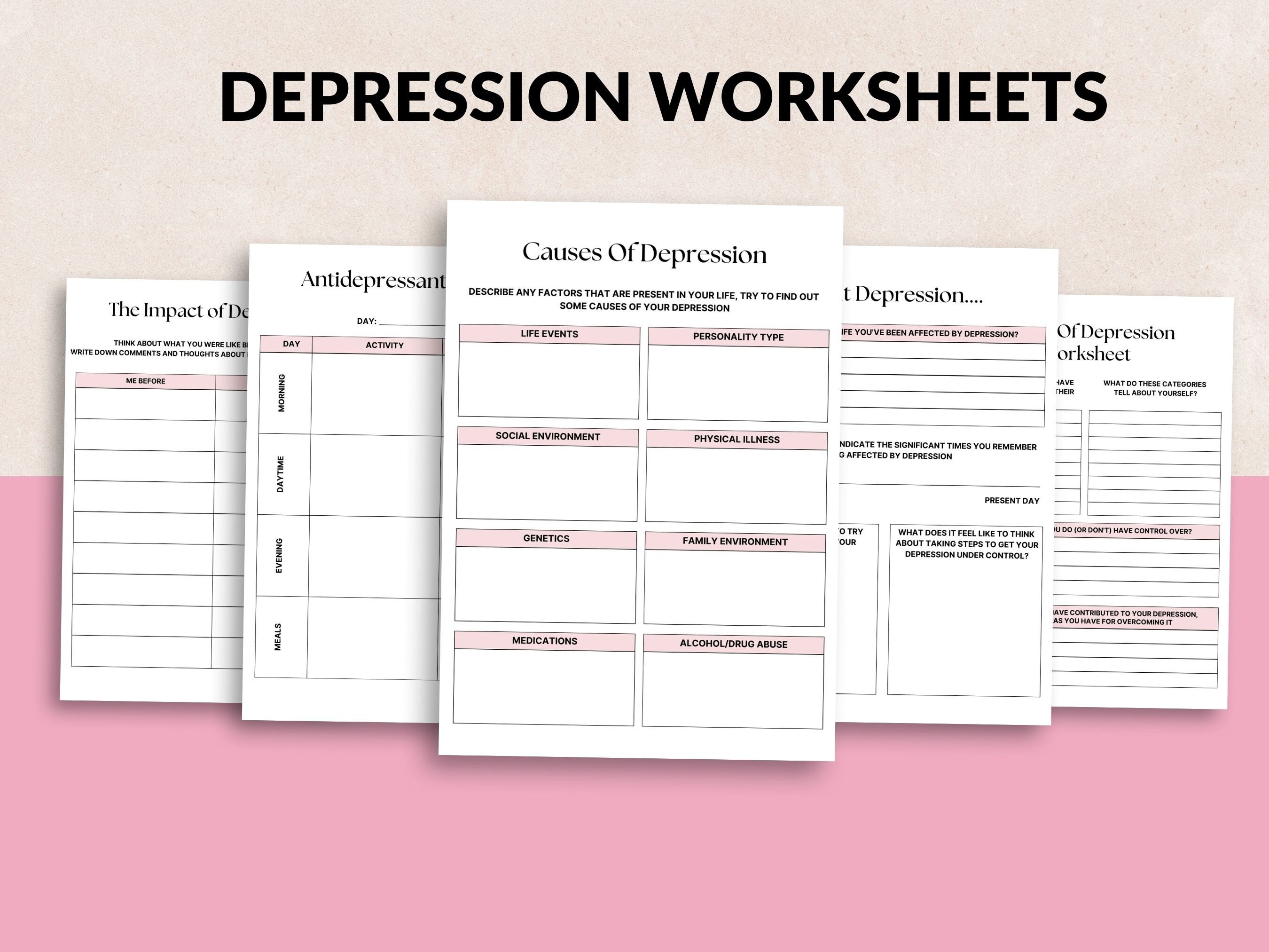 Anxiety and Depression Workbook Goodnotes Digital Journal Digital ...