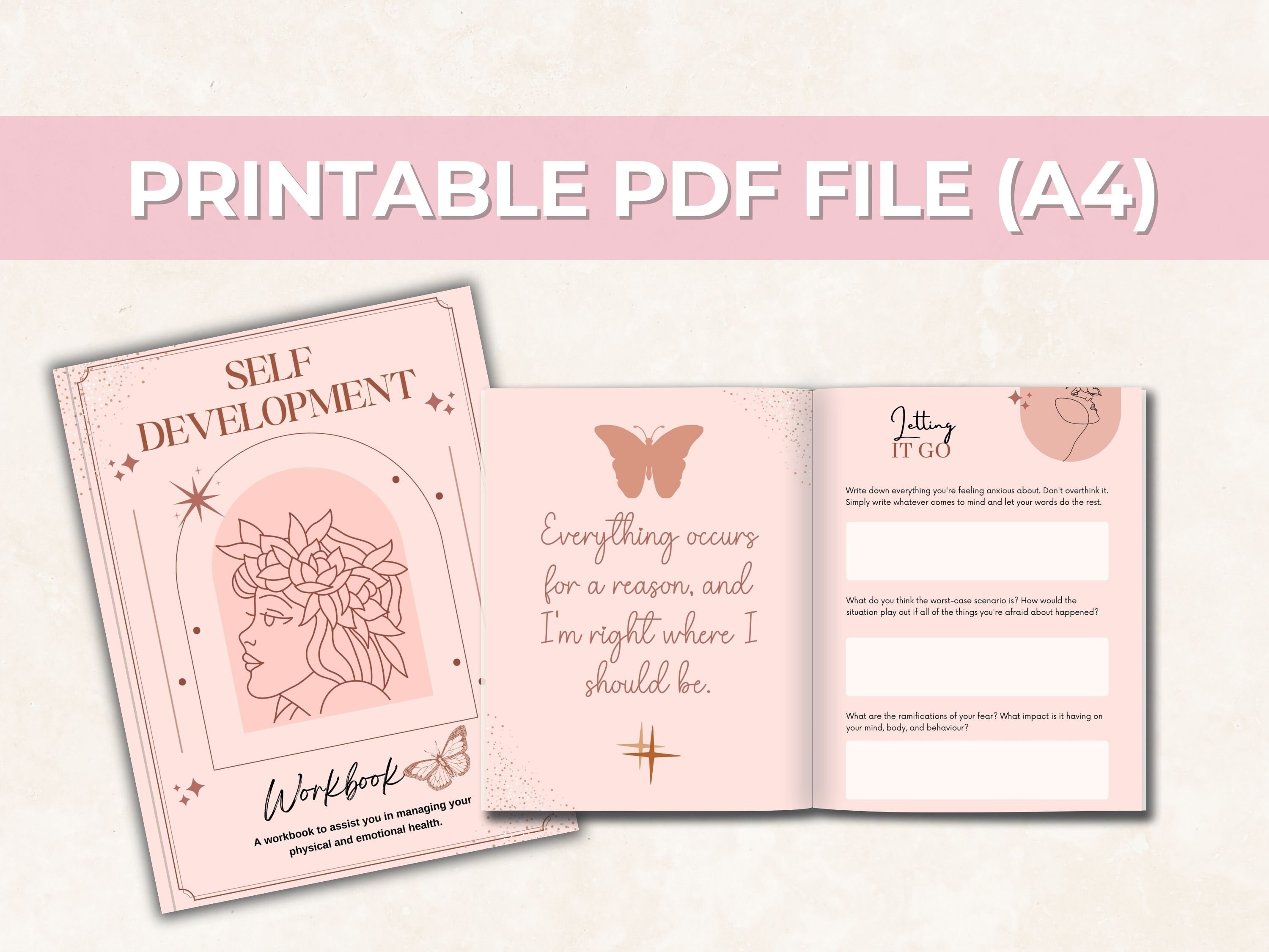 Self Development Workbook, Self Love Journal, Mental Health Workbook ...