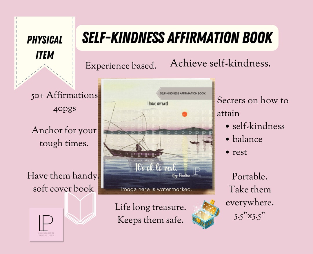 Self-kindness Affirmation Book Self-care, Chronic Illness, Chronic ...