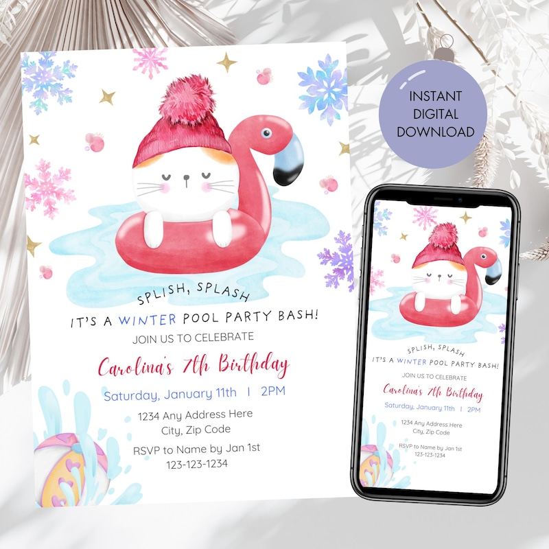 Winter Pool Party - Etsy