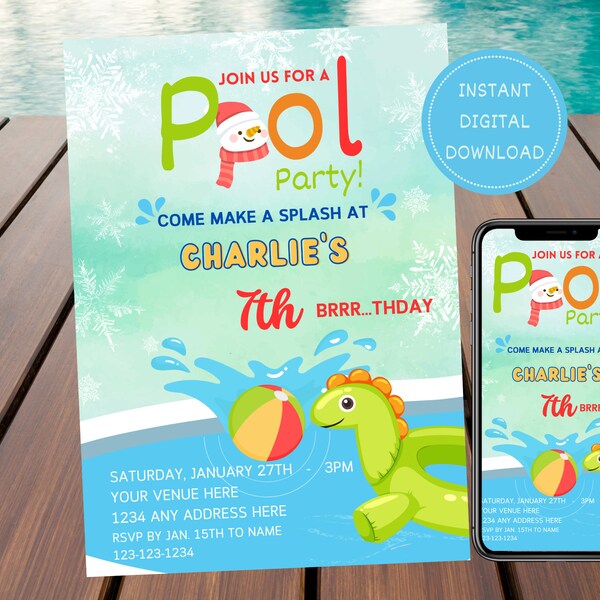 Winter Pool Party - Etsy