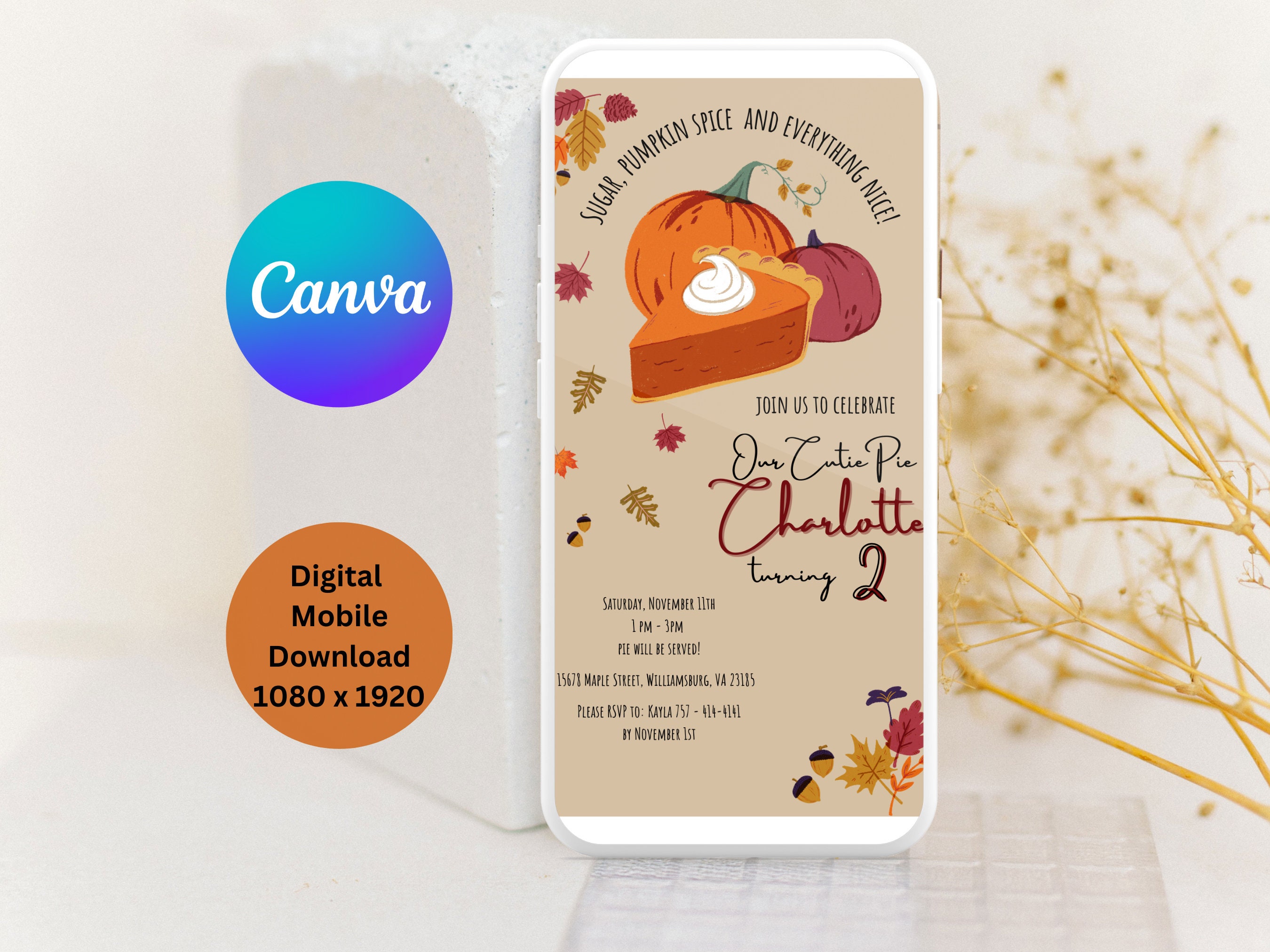 Editable Cutie Pie Birthday Invitation Digital Download. - Etsy