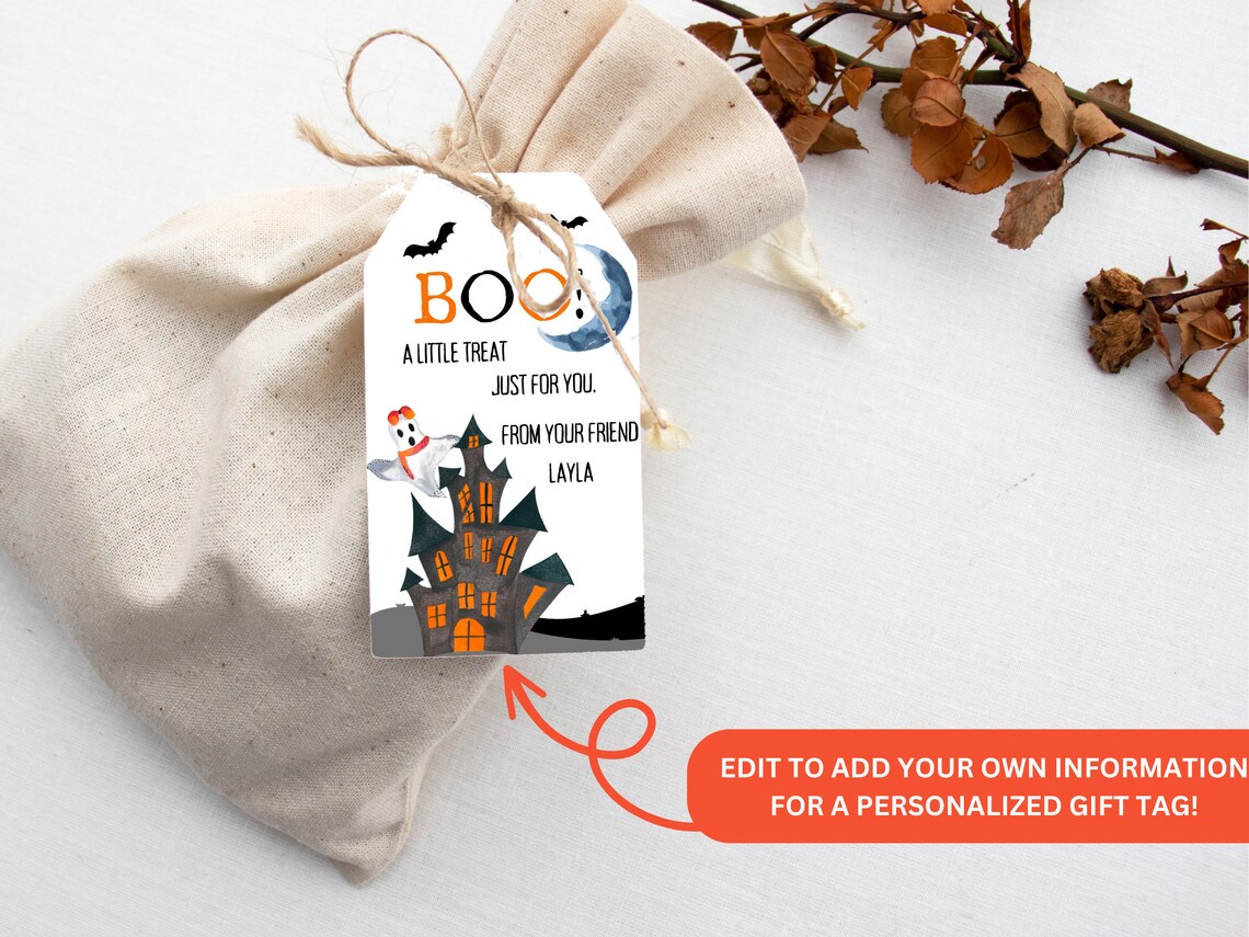 Printable Halloween Gift Tags. Digital Download. Editable Gift Tags. - Etsy