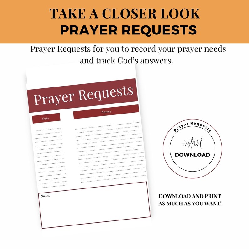 Digital Prayer Journal for Women| Digital Download| Printable Prayer ...