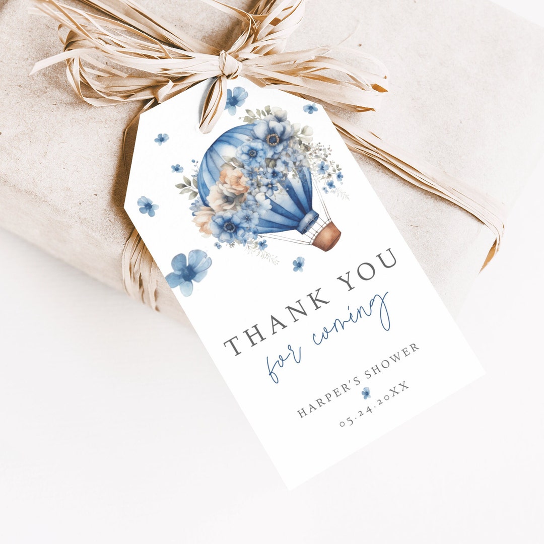 Blue Favor Tag Printable Editable, Something Blue Bridal Shower Gift ...