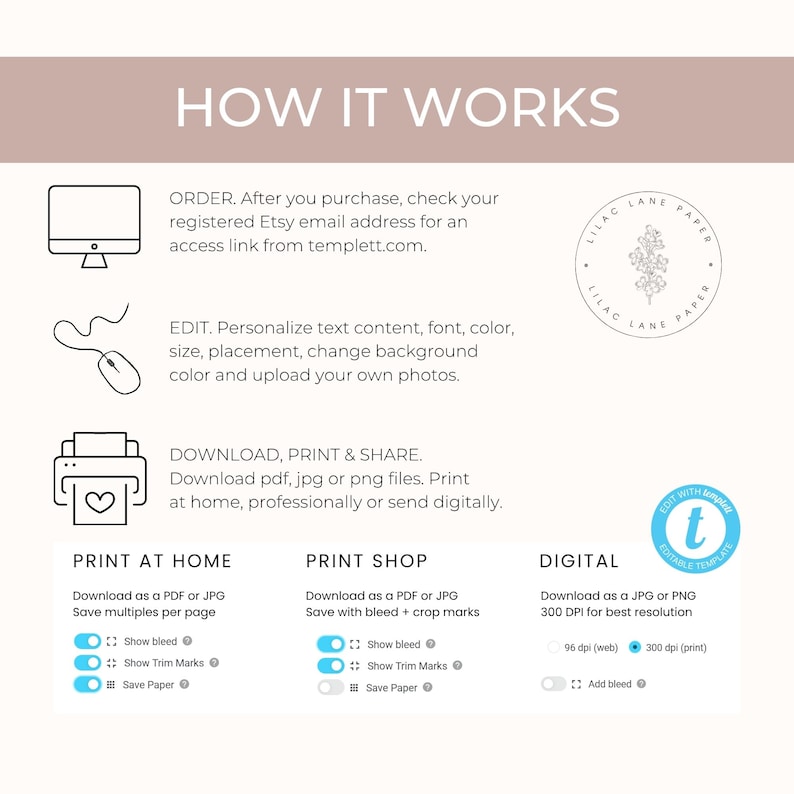 Minimal Custom Table Sign Printable Template, Modern Black and White ...