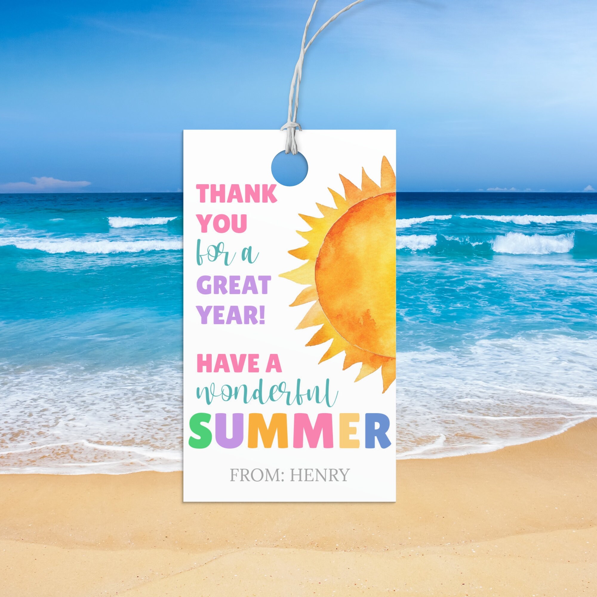 Teacher Gift Tag End of Year, Summer Teacher Appreciation Gift Tags ...