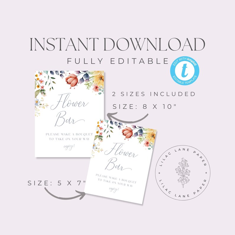 Flower Bar Sign, Make A Bouquet Sign, Bouquet Bar Sign, Wildflower ...