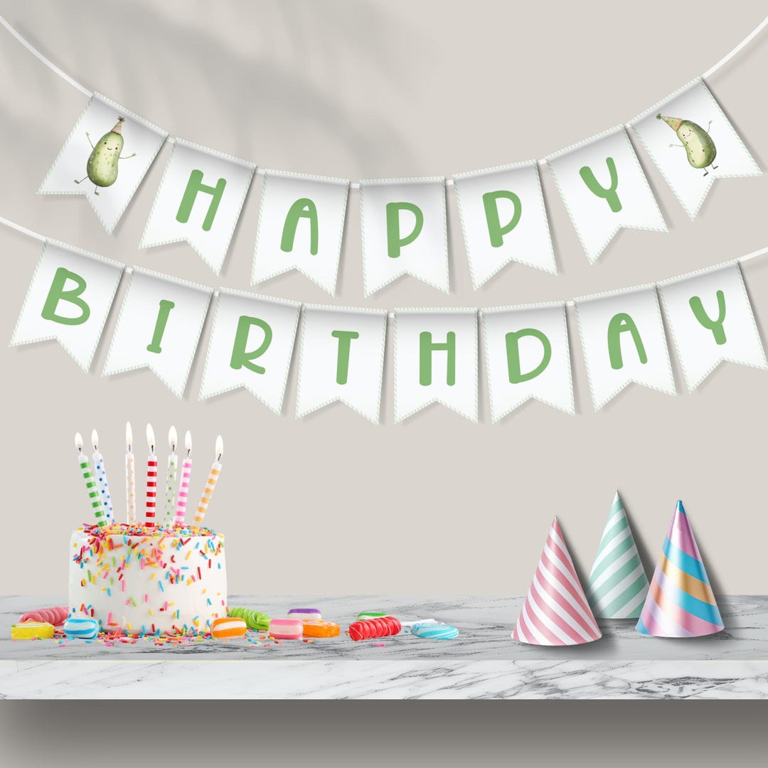 Pickle Birthday Banner, Party Banner Pickle Theme, Dill Pickle Party ...