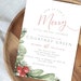 Merry Little Bridal Shower Invite, Christmas Shower Invitation, Instant ...