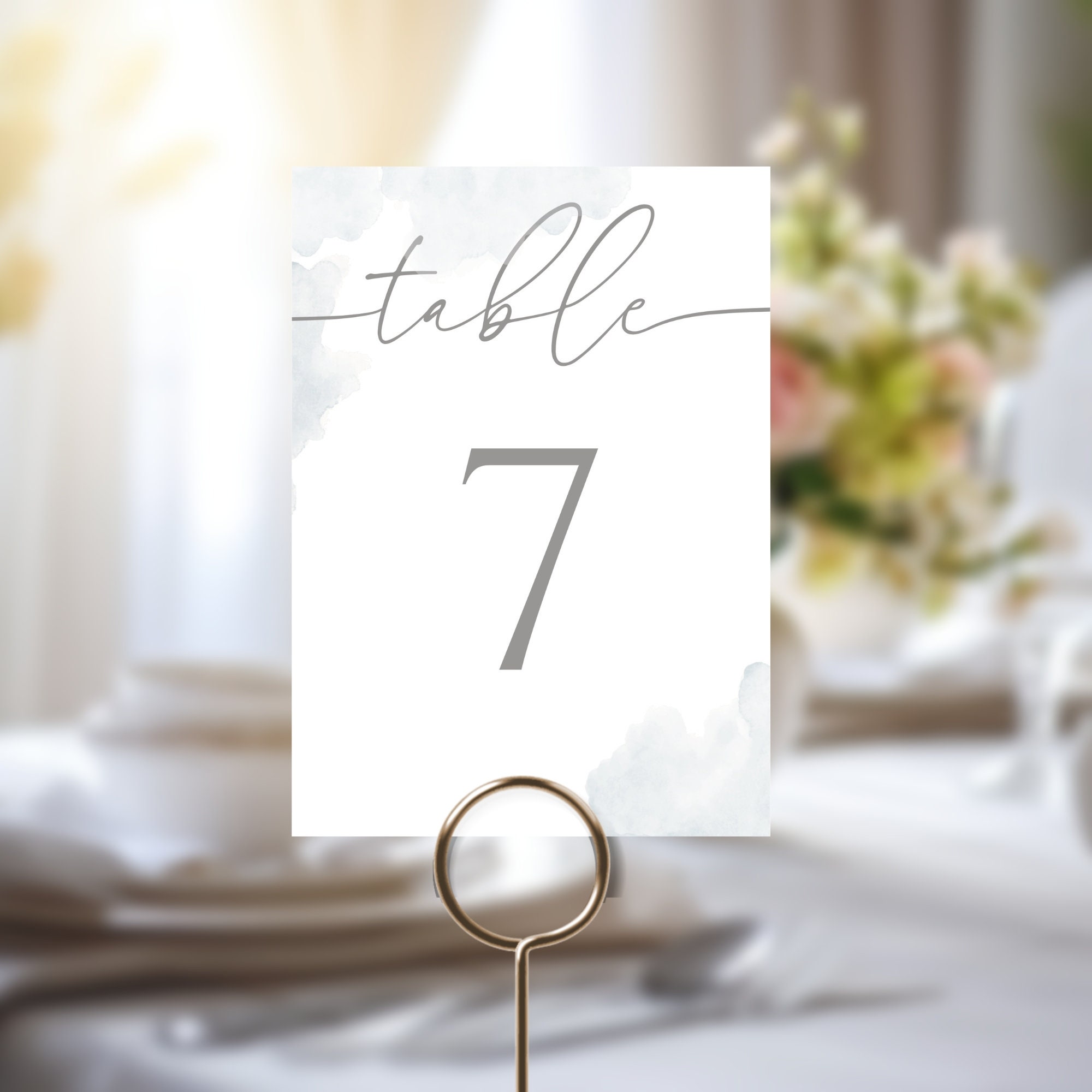 Table Number Signs, Printable Table Numbers, on Cloud Nine Bridal ...