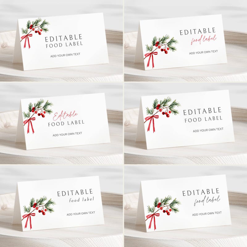 Evergreen Christmas Label - Etsy