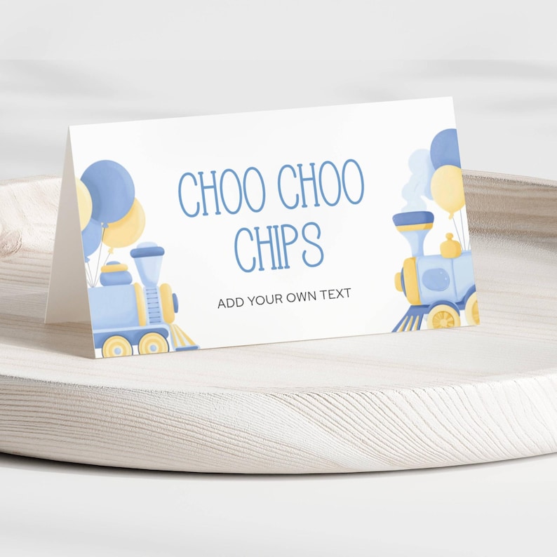 Train Birthday Food Tent Label Template, Chugga Chugga Two Two Party ...