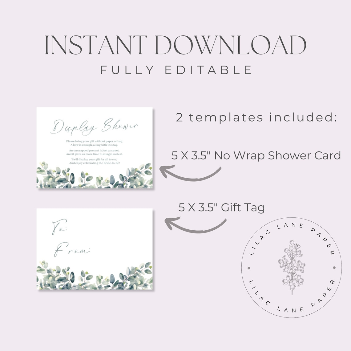 Unwrapped Gift Invitation, Instant Download, Bridal Shower Card ...