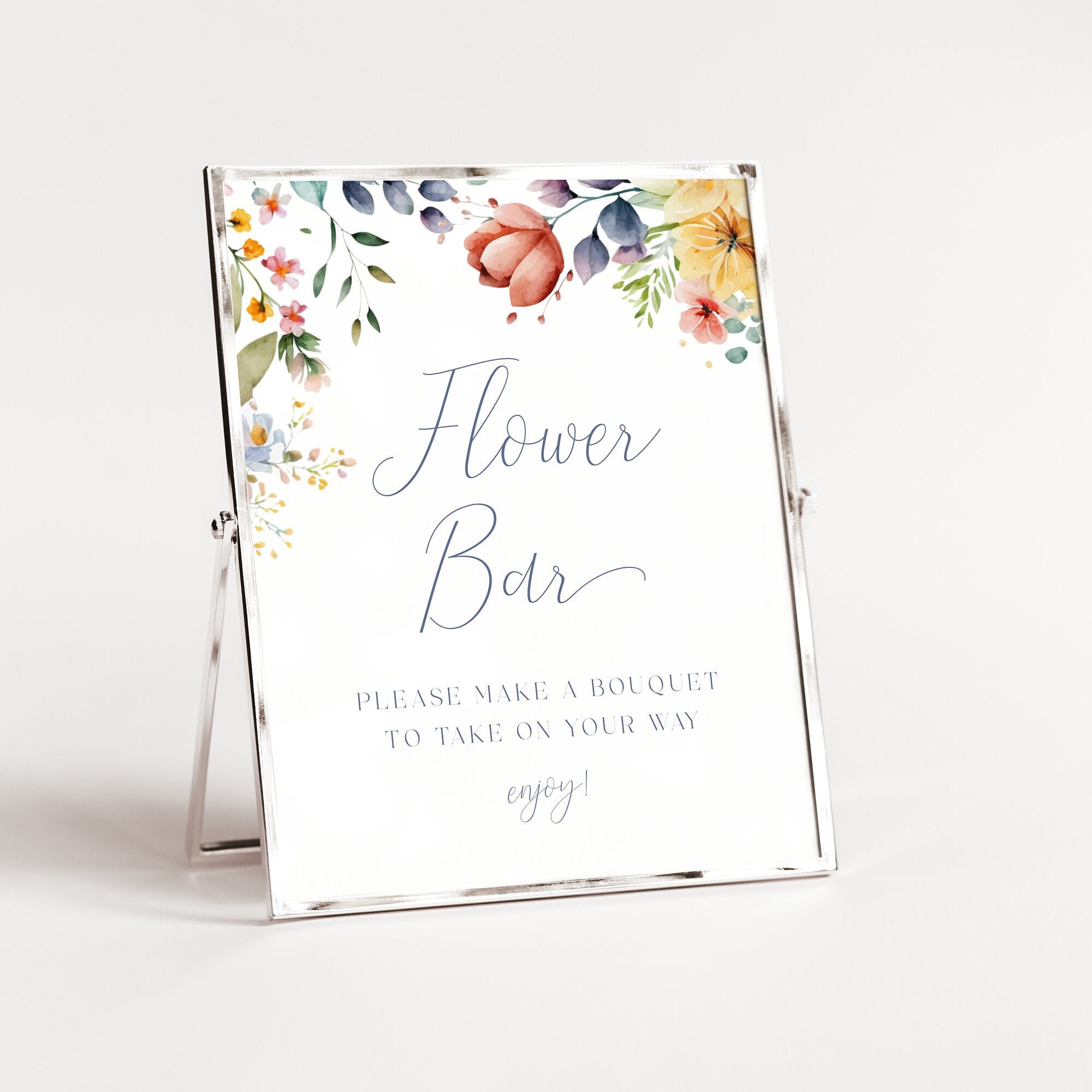 Flower Bar Sign, Make A Bouquet Sign, Bouquet Bar Sign, Wildflower ...