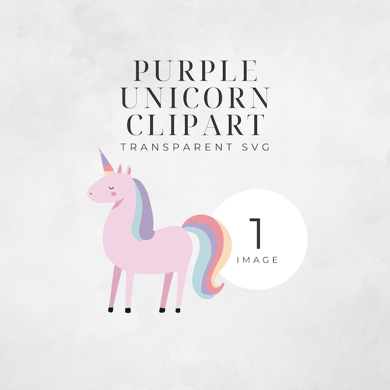 Purple Unicorn Clip Art, LLP250 - Etsy