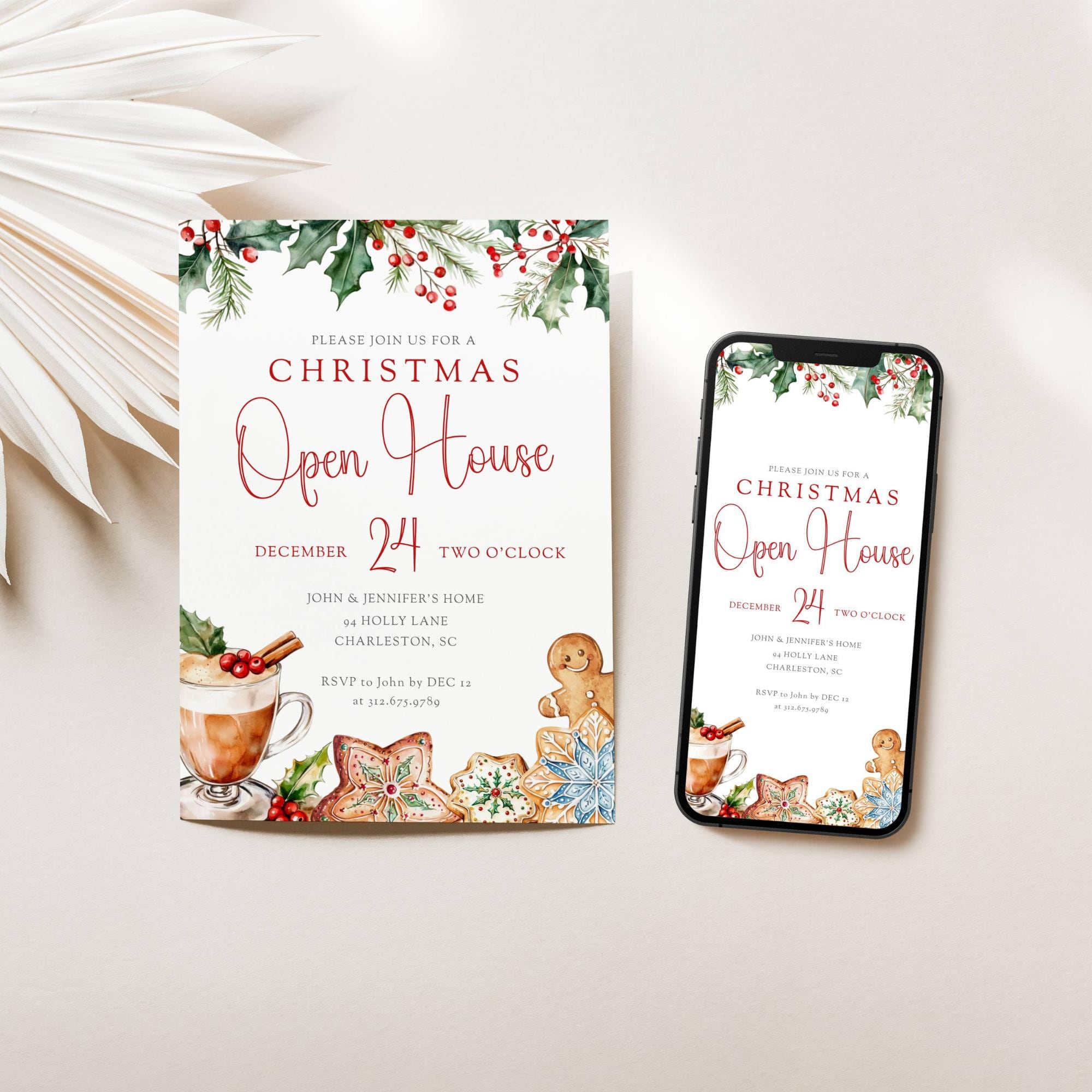 Christmas Open House Invitations Examples