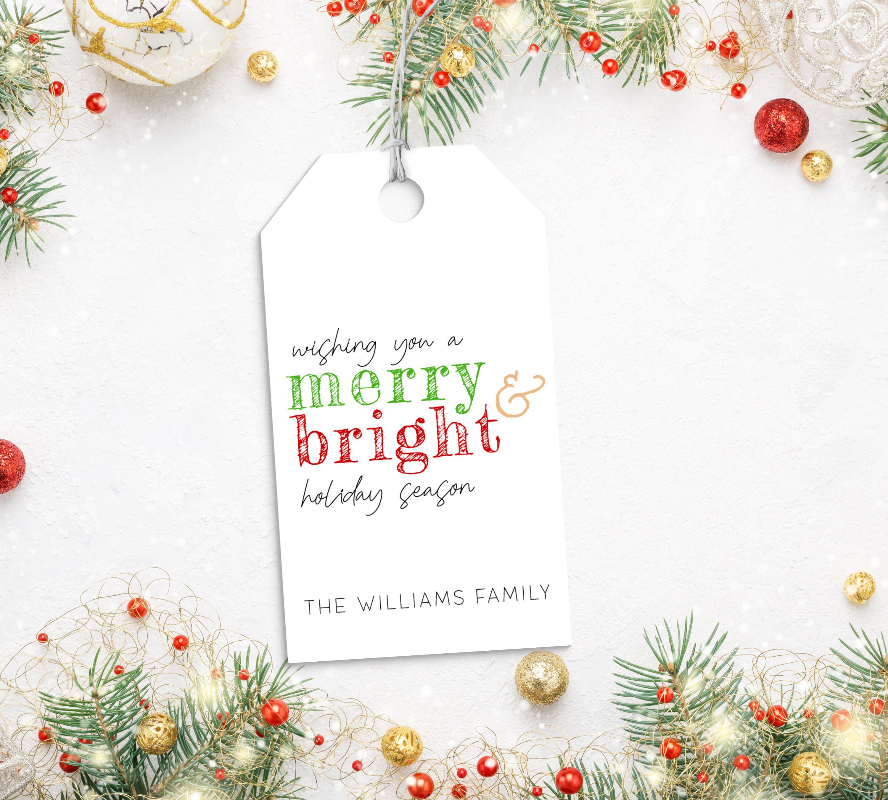 Christmas Gift Tags, Printable Gift Tags Christmas, Holiday Gift Tag ...