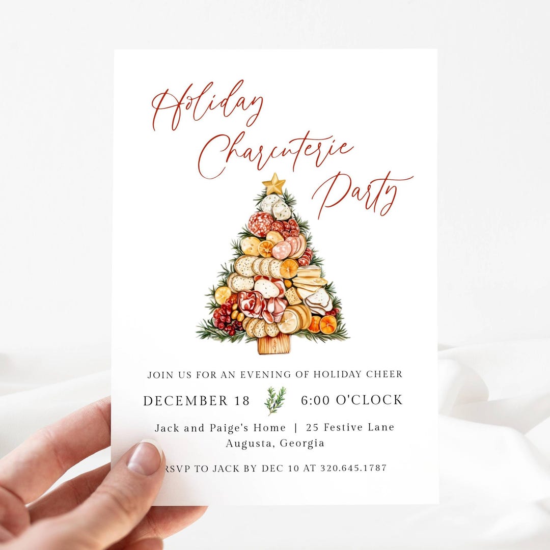 Christmas Charcuterie Party Invite Editable, Holiday Grazing Party ...