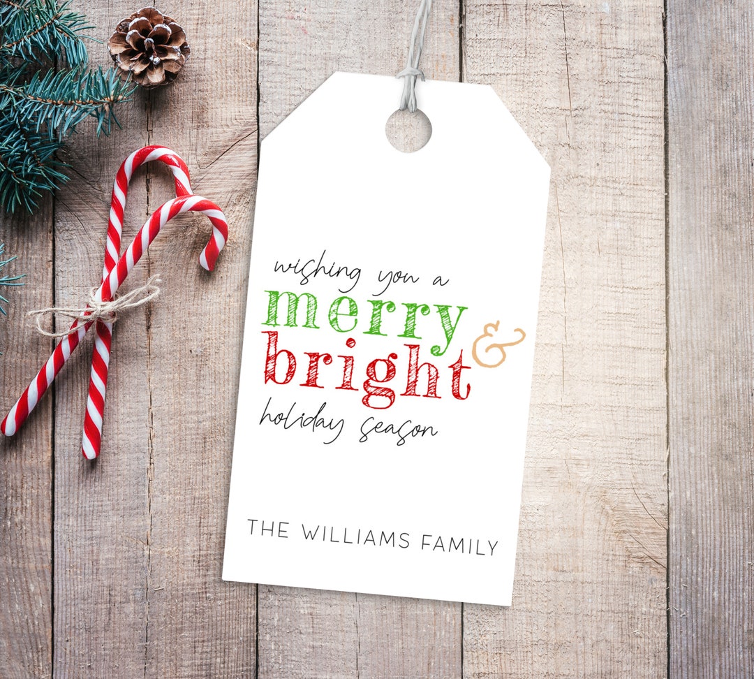 Christmas Gift Tags, Printable Gift Tags Christmas, Holiday Gift Tag ...