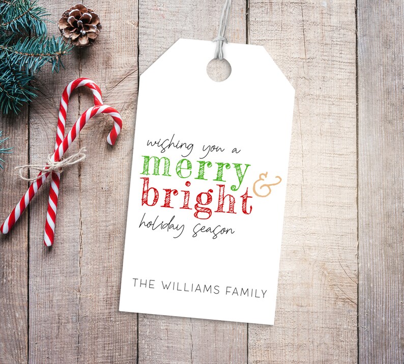 Christmas Gift Tags, Printable Gift Tags Christmas, Holiday Gift Tag ...