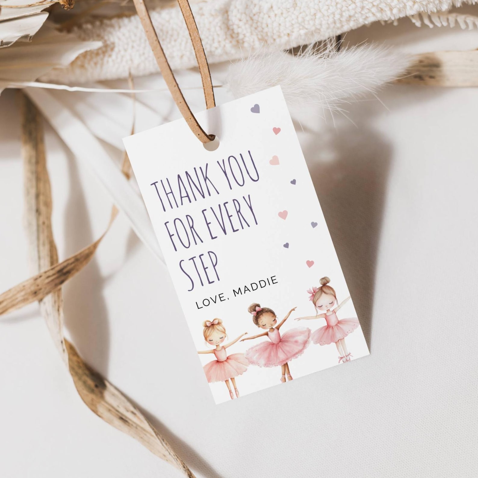 Thank You Gift Tag Dance Teacher, Dance Class Thank You, Dance ...