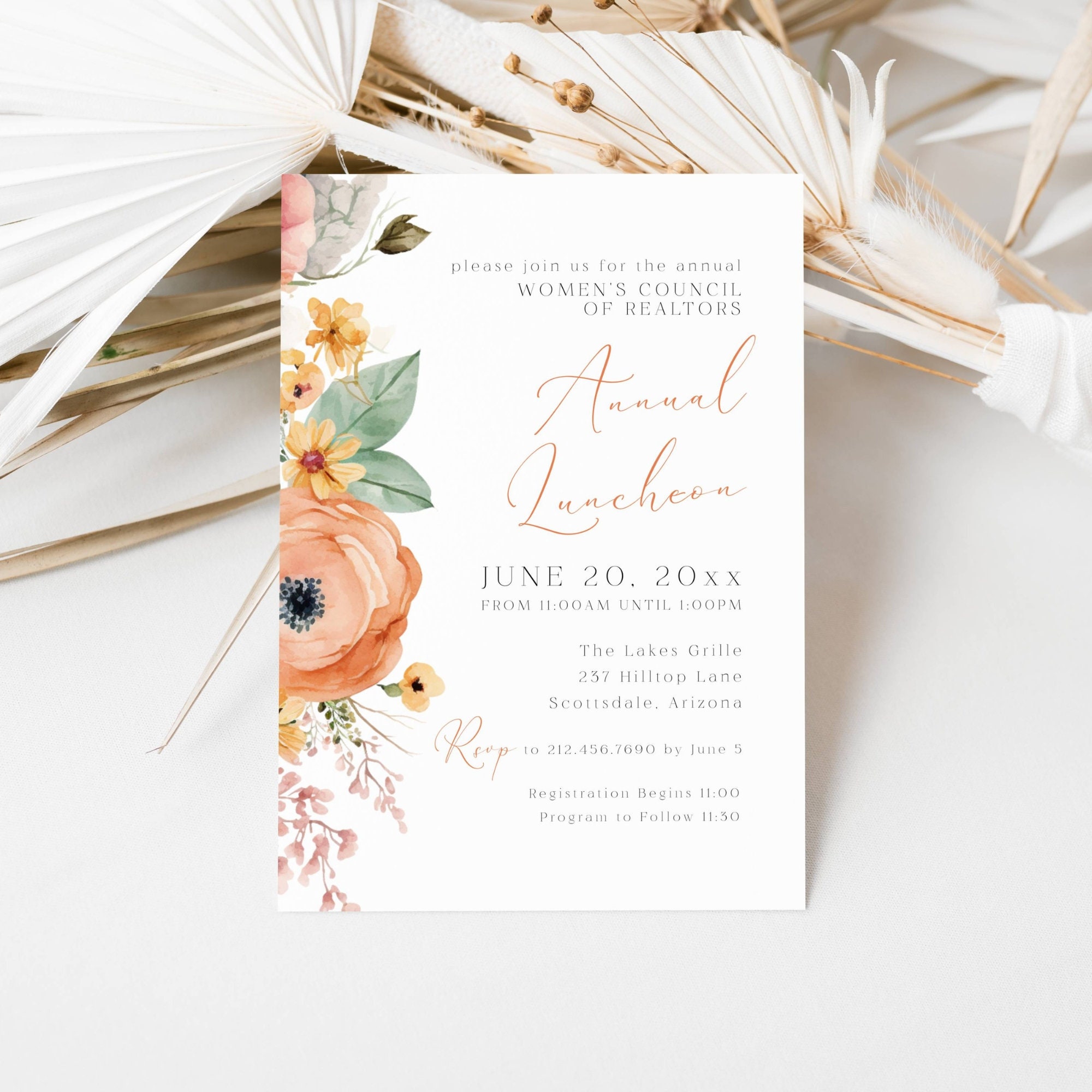 Editable Ladies Lunch Business Event, Realtor Awards Luncheon ...