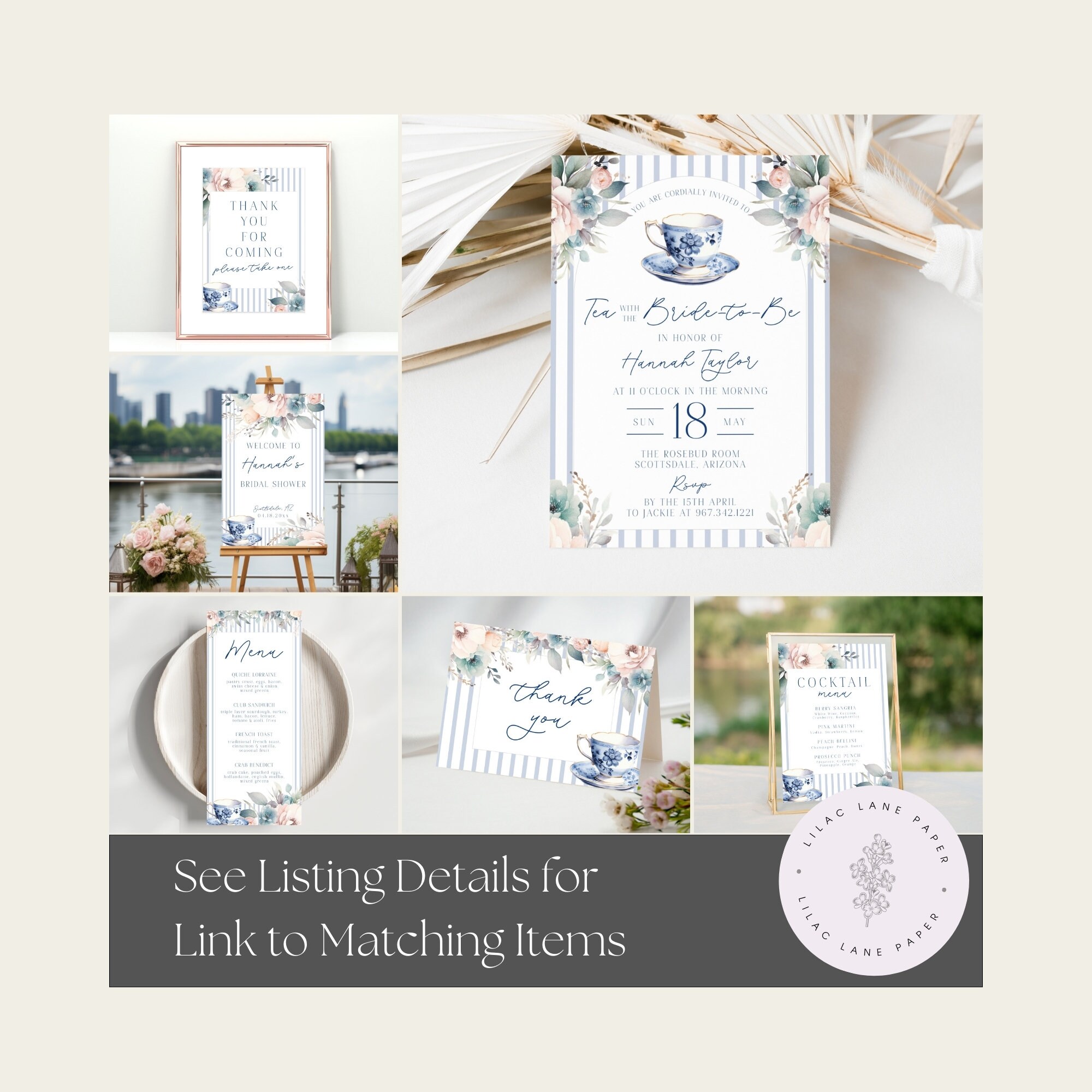 Tea Party Welcome Sign Template, Welcome Sign Bridal Tea Editable ...