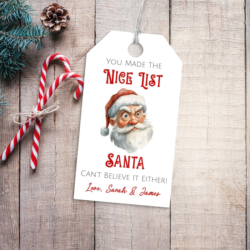 Naughty or Nice Tags - Etsy