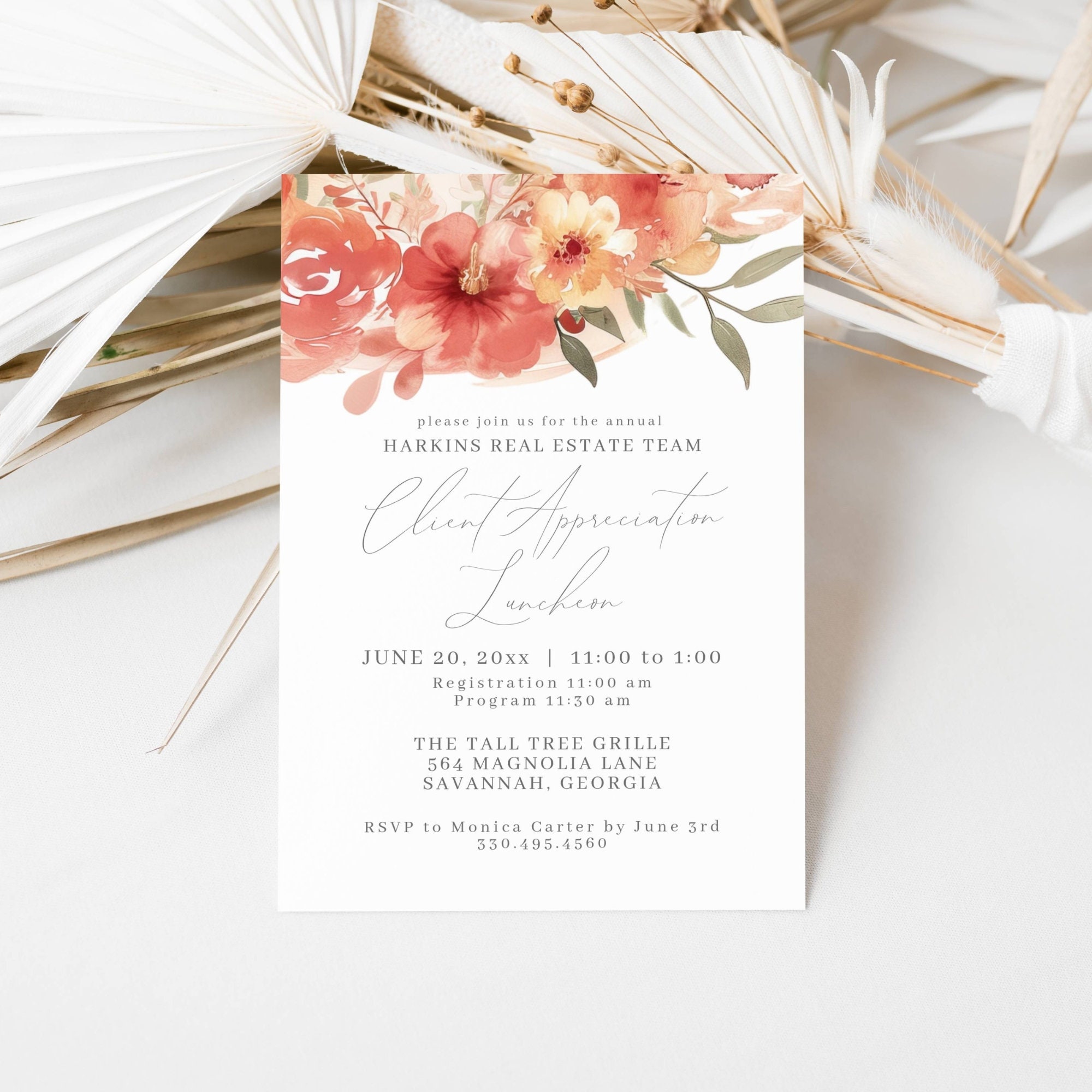 Client Appreciation Luncheon Invitation, Editable Lunch Business Event ...