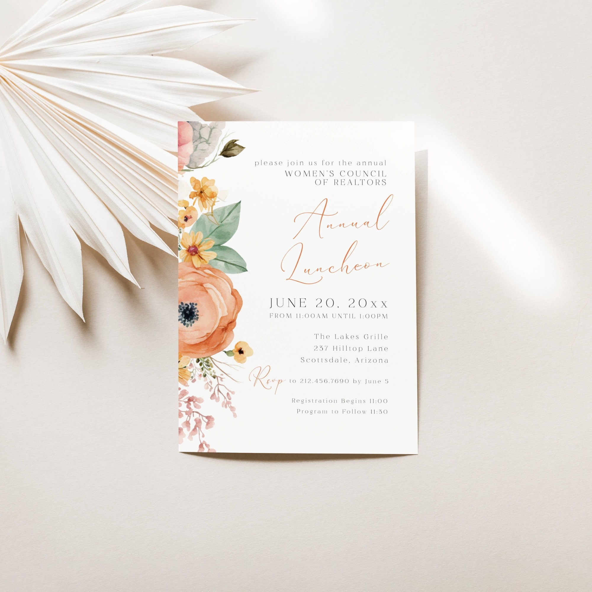 Editable Ladies Lunch Business Event, Realtor Awards Luncheon ...