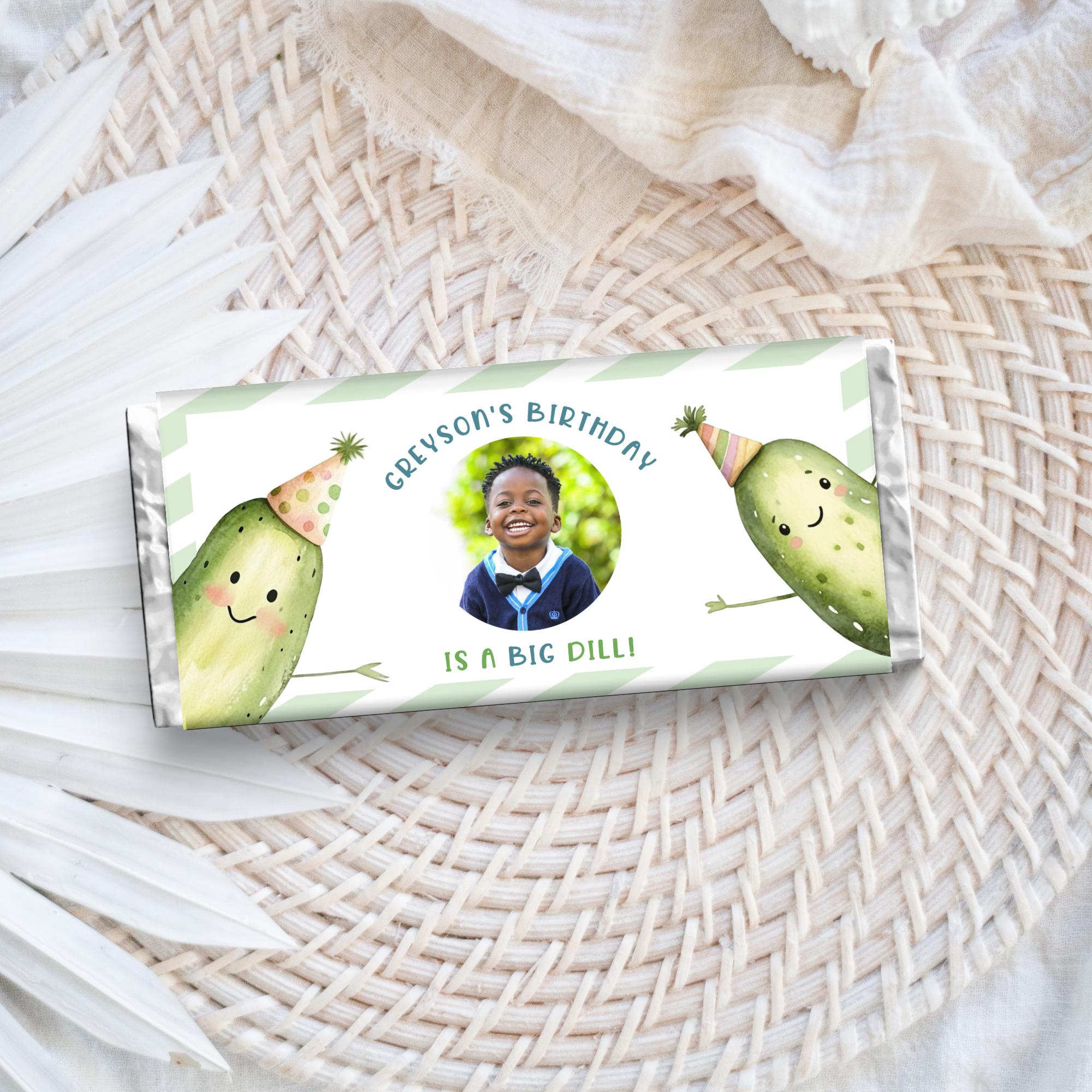 Chocolate Bar Wrapper Pickle Birthday, Printable Candy Bar Wrapper ...