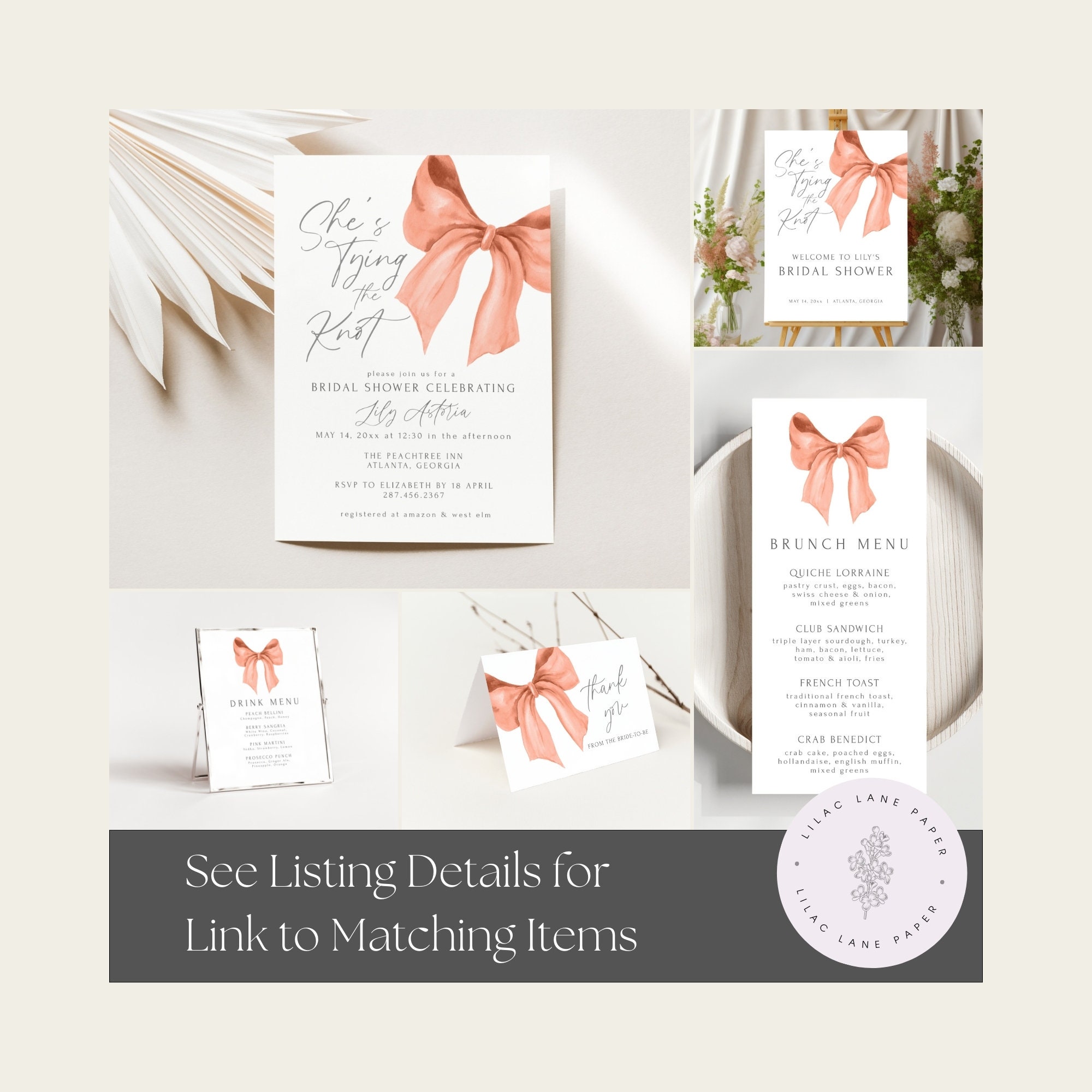 Bridal Shower Favor Tag, Tying the Knot Gift Tag Printable Editable ...