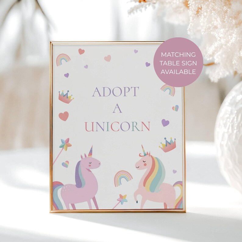 Unicorn Adoption Certificate: Printable Kids Activity, Rainbow Unicorn ...