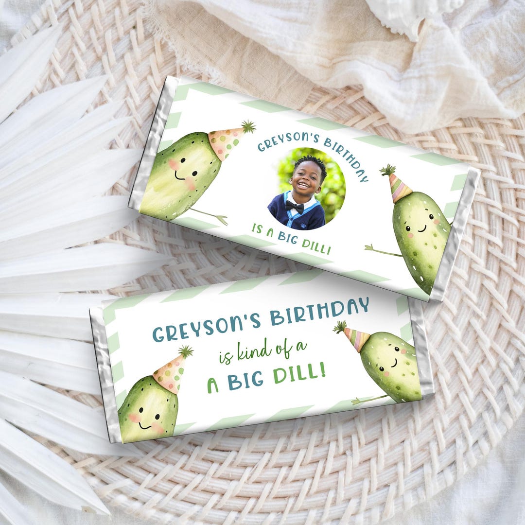 Chocolate Bar Wrapper Pickle Birthday, Printable Candy Bar Wrapper ...