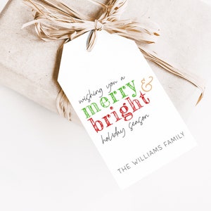Christmas Gift Tags, Printable Gift Tags Christmas, Holiday Gift Tag ...
