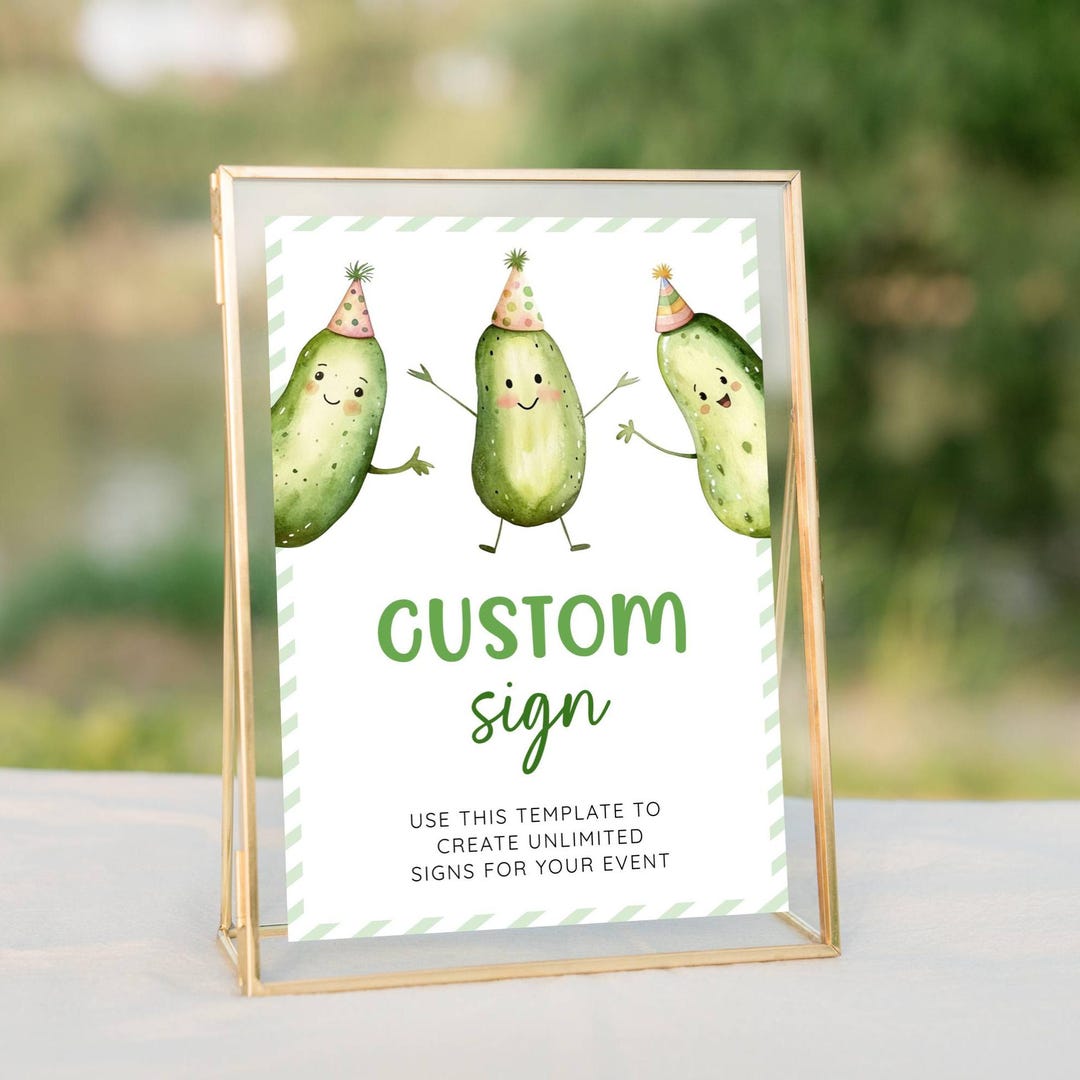 Pickle Birthday Decor, Big Dill Birthday Pickle, Dill Pickle Party Sign ...