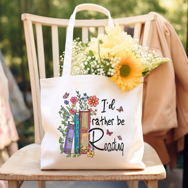 Reading Tote Bag - Etsy