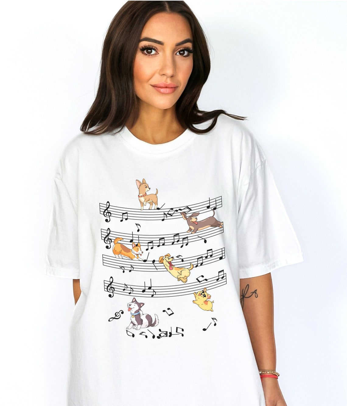 Funny Dogs Music Notes T-shirt, Dog Lover Gift, Music Lover Gift, Dog ...