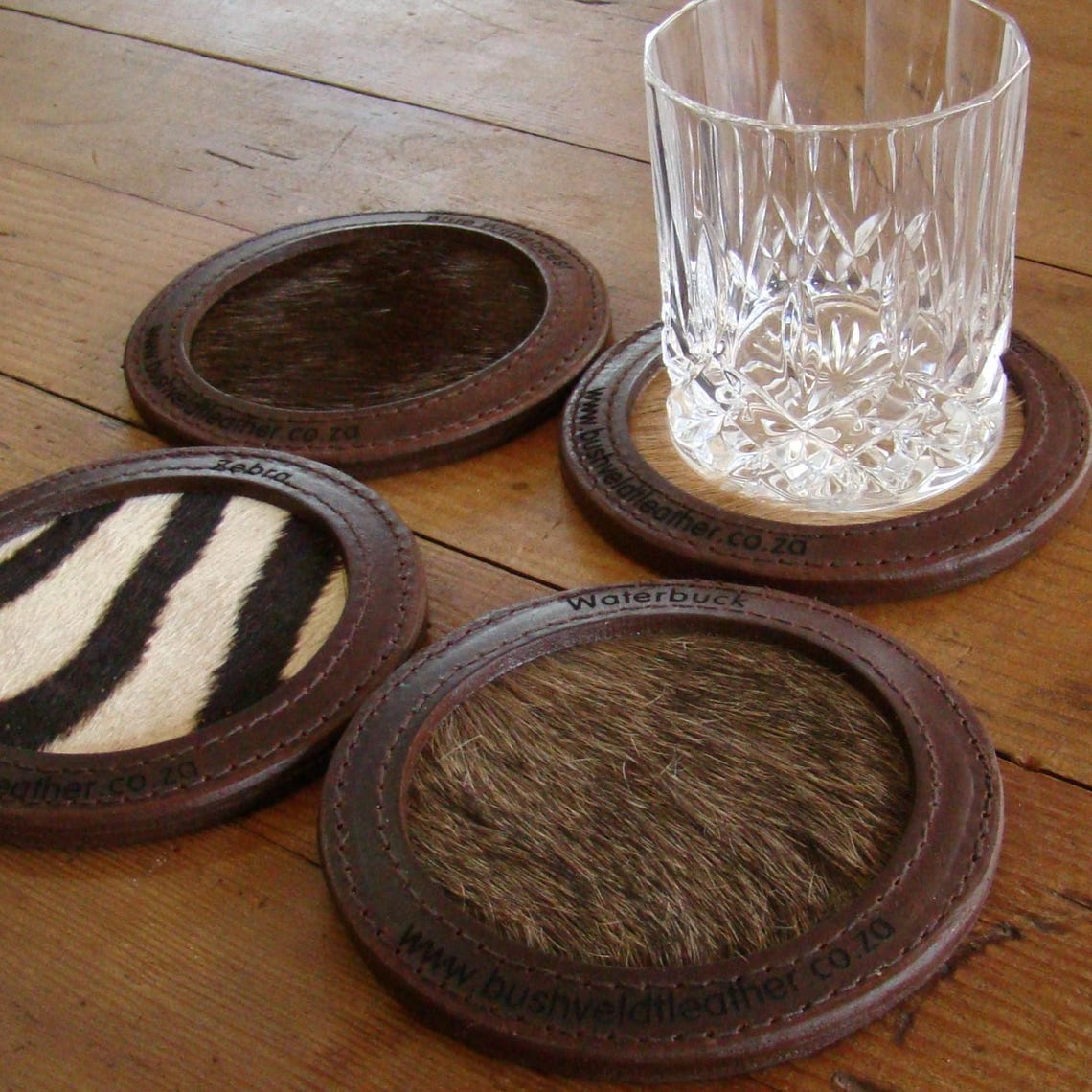 Hair-on-hide Leather Coasters Game Skin/leather Variants Decorative ...