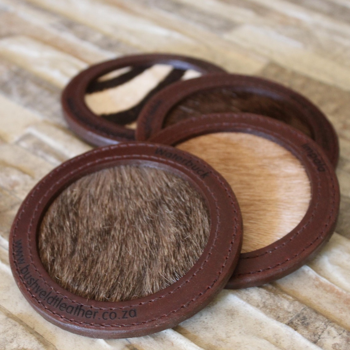 Hair-on-hide Leather Coasters Game Skin/leather Variants Decorative ...