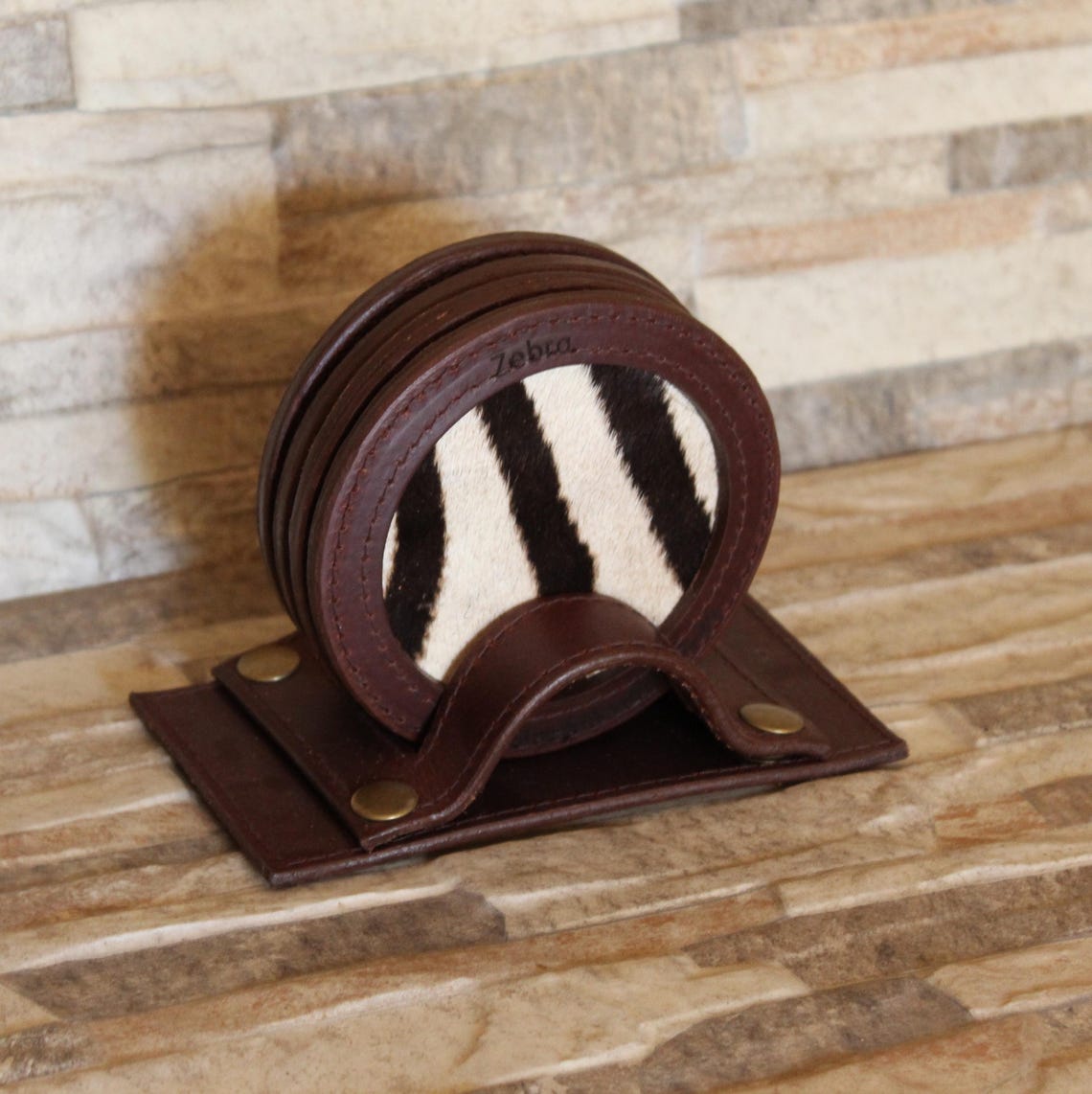 Hair-on-hide Leather Coasters Game Skin/leather Variants Decorative ...