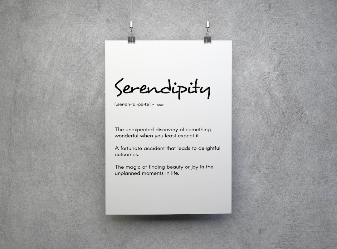 Serendipity Definition Print: Inspirational Wall Art (digital Download) - Etsy