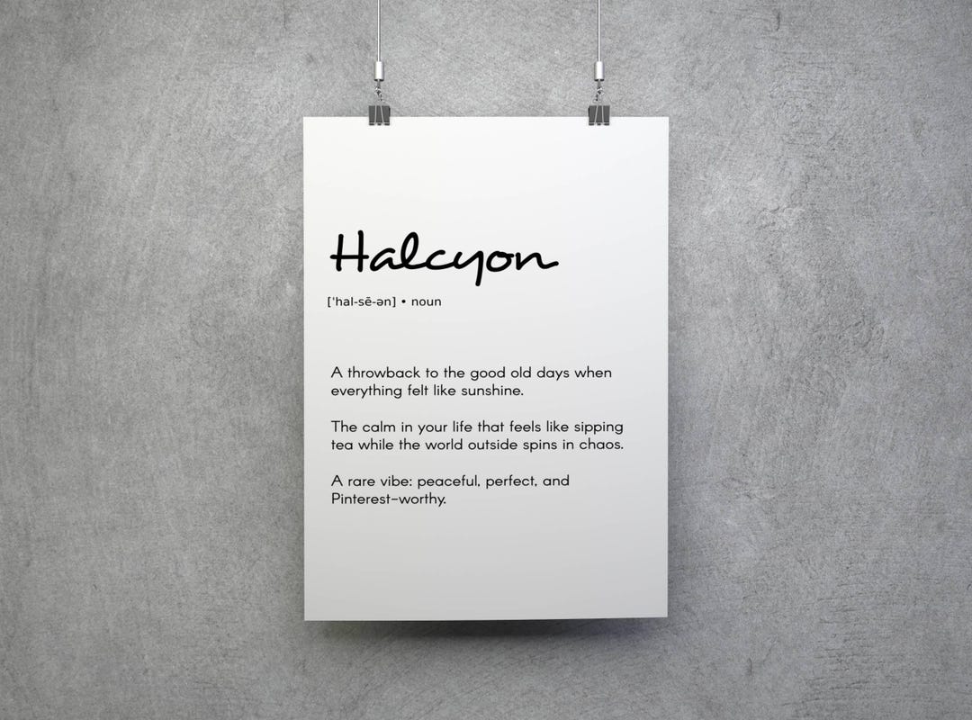 Nostalgia Definition Print Self Love Wall Art Girly Print Motivational ...