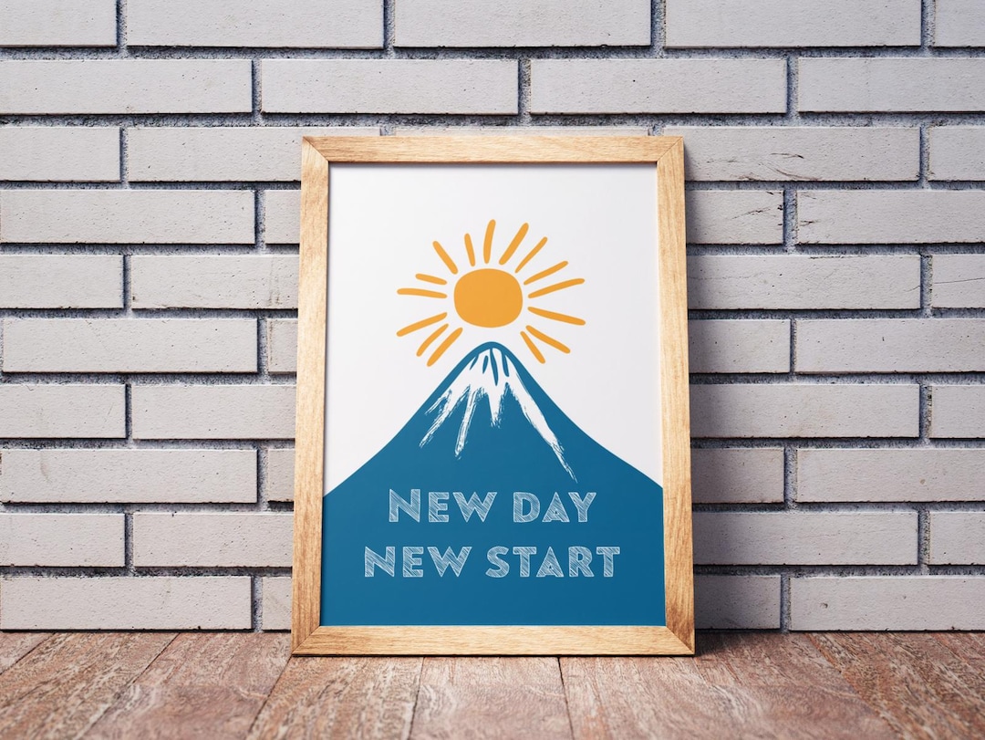 New Day, New Start: Inspirational Poster for Self-love - Trendy Bedroom ...