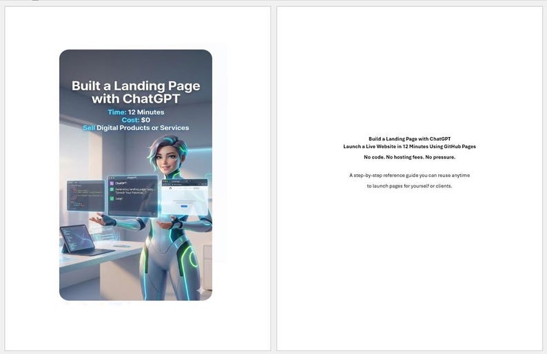 Free Landing Page - Built With Chatgpt | No Code Website Guide | Github ...