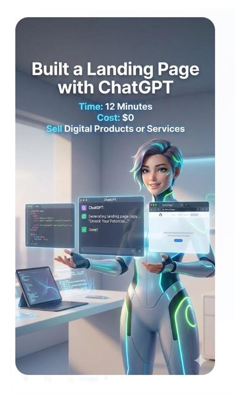 Free Landing Page - Built With Chatgpt | No Code Website Guide | Github ...