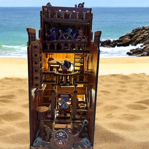 Kids Pirate Adventure Book Nook – Ready-to-display Diorama | Light-up ...