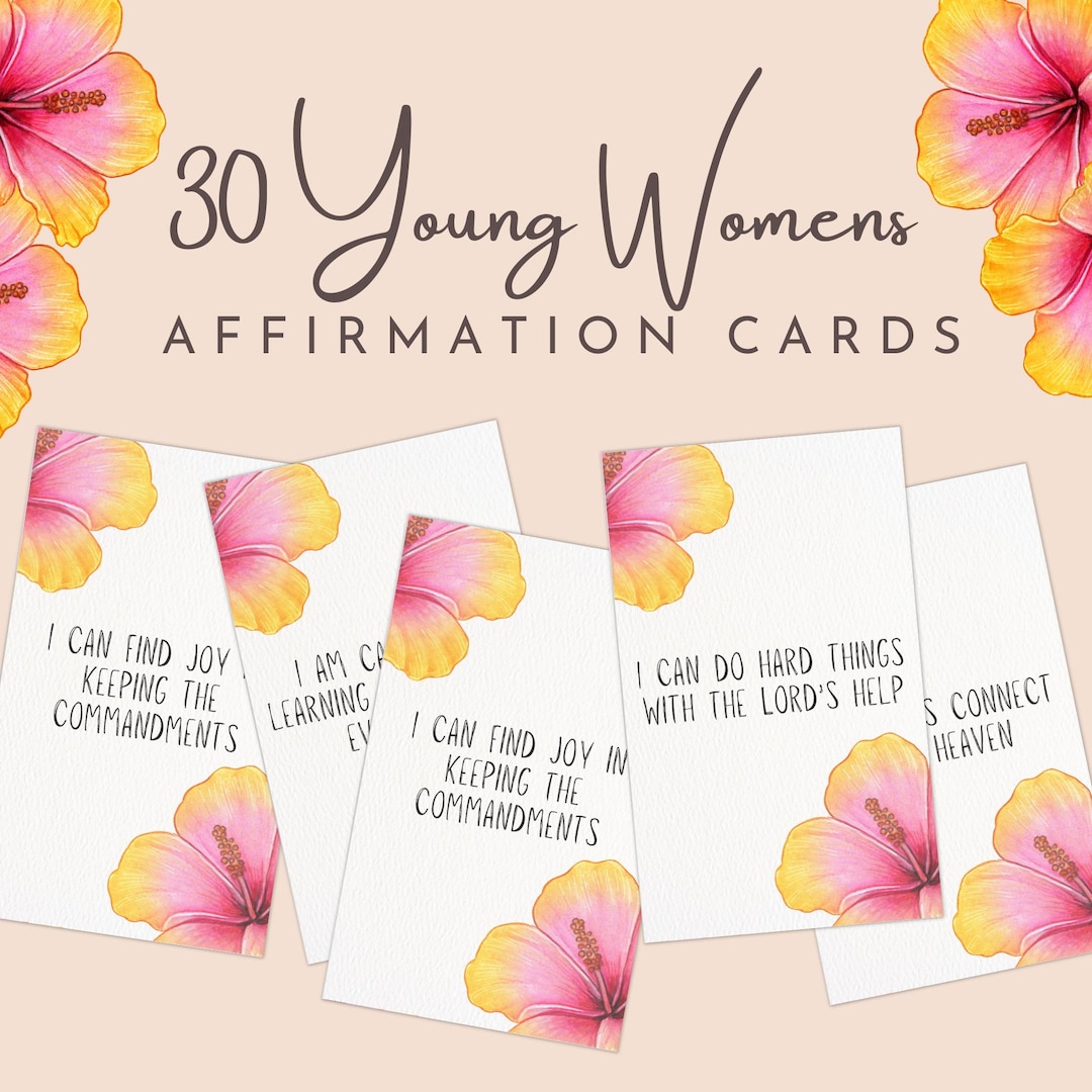 LDS Young Women Affirmation Cards With Game & Activity Ideas | Youth ...
