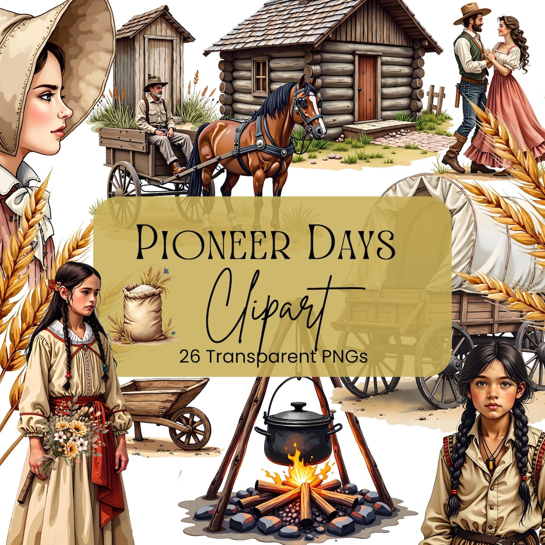 Pioneer Clipart Bundle| 26+ Transparent Pngs | 300 DPI |for ...
